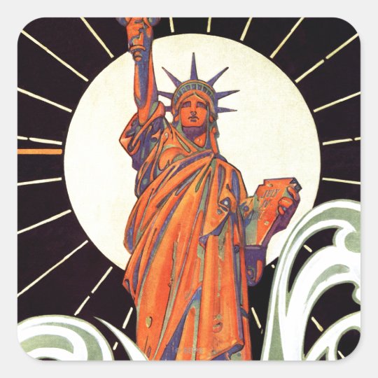 Statue of Liberty Square Sticker | Zazzle.com