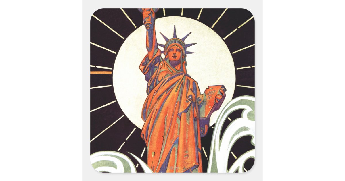 Statue of Liberty Square Sticker | Zazzle