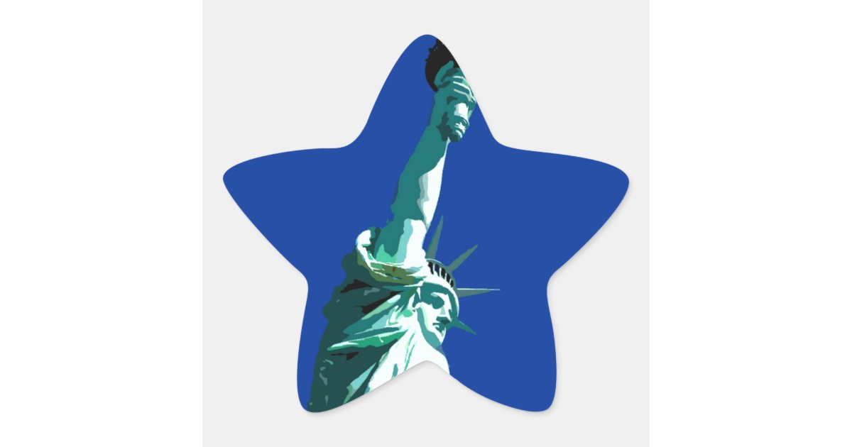 Statue of Liberty Star Sticker | Zazzle