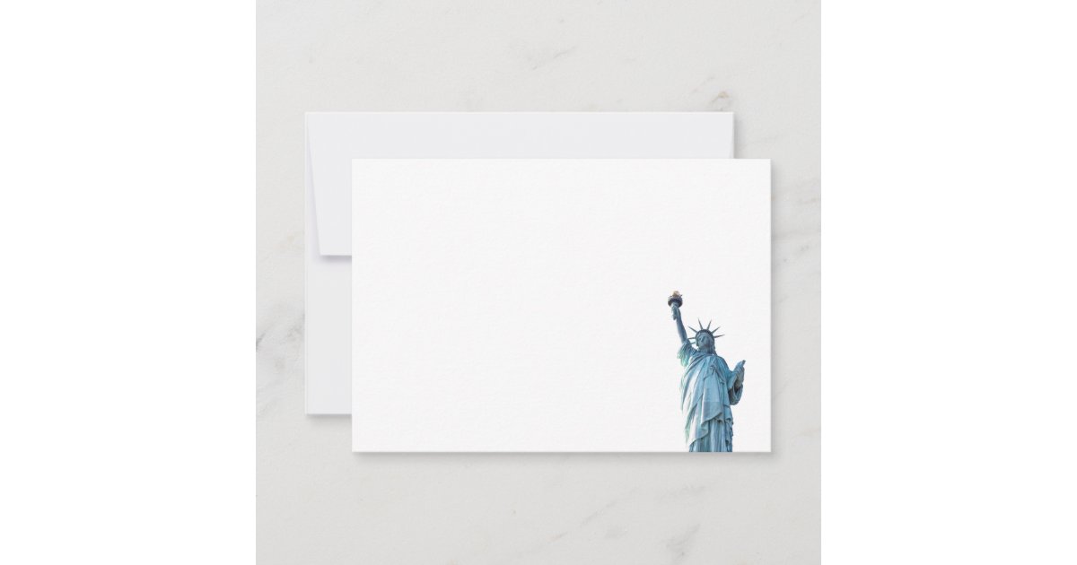 Statue of liberty thank you card | Zazzle