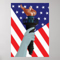 Statue of Liberty Torch with American Flag Poster | Zazzle