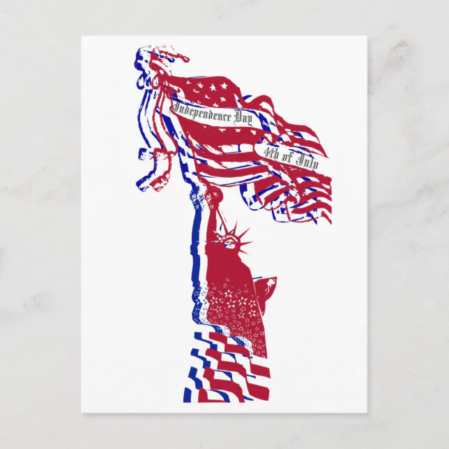 Statue of Liberty USA Independence Day July 4th Postcard | Zazzle