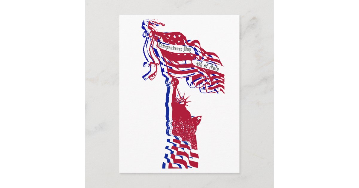 Statue of Liberty USA Independence Day July 4th Postcard | Zazzle