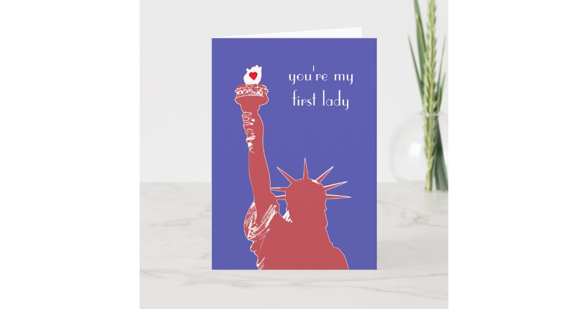 Statue of Liberty Valentines Card | Zazzle