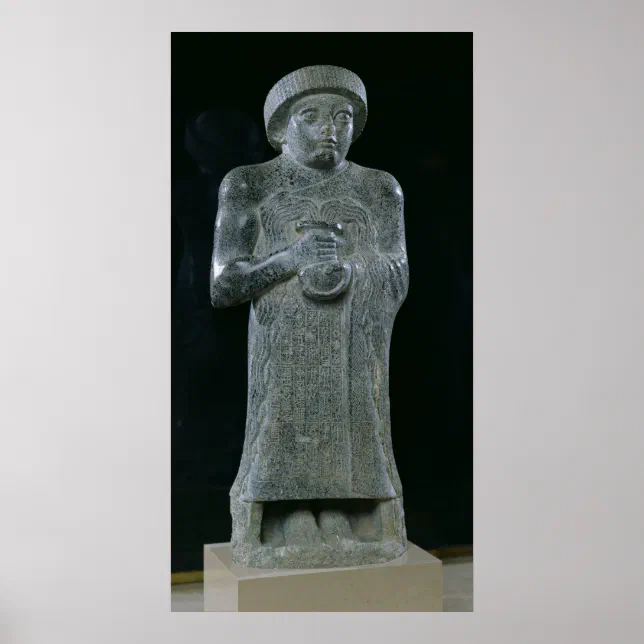 Statue of Prince Gudea, c.2150 BC Poster | Zazzle