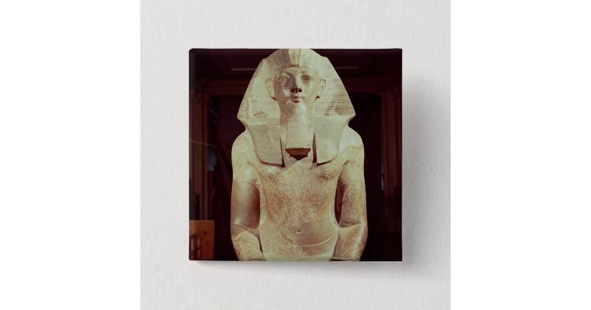 Statue of Queen Makare Hatshepsut Button | Zazzle