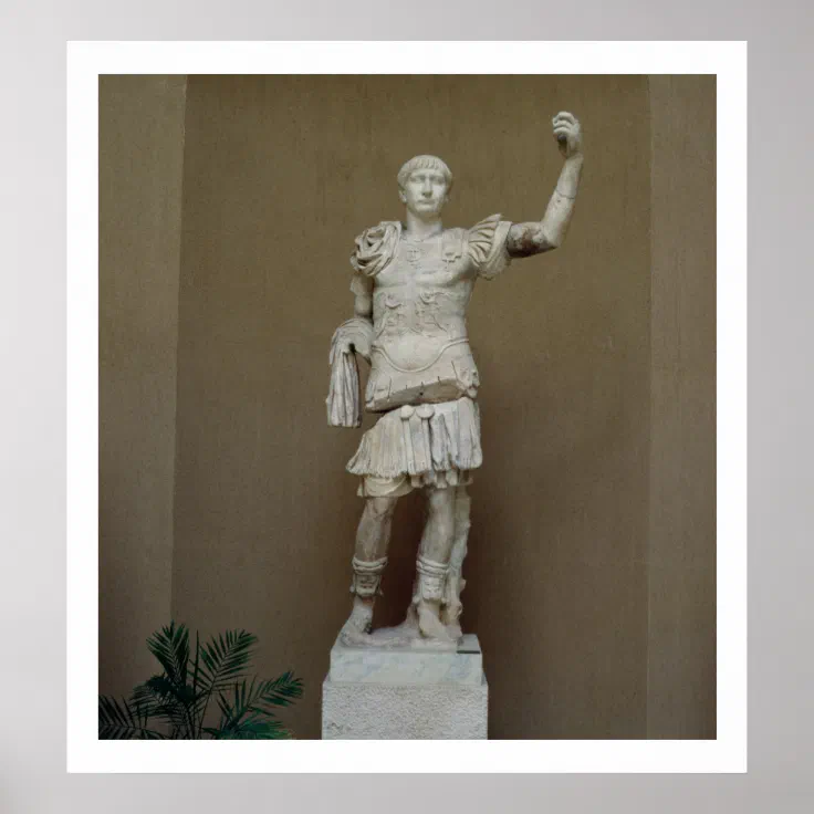 Statue of the Emperor Trajan (53-117 AD) (marble) Poster | Zazzle