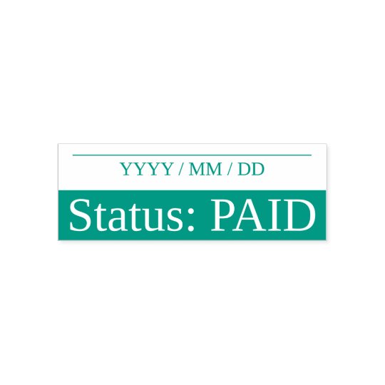 "Status: PAID" Rubber Stamp | Zazzle.com