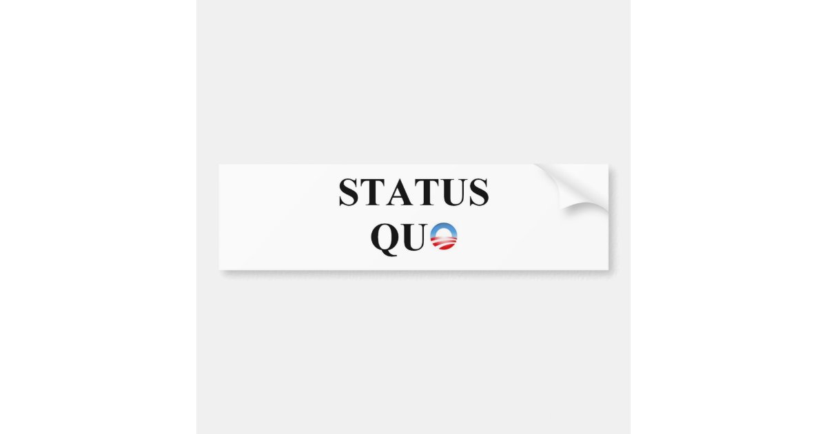 STATUS QUO BUMPER STICKER | Zazzle