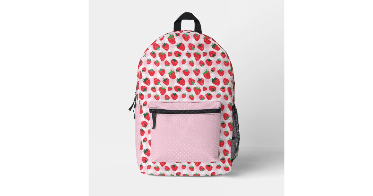 Stawberry Pink Plaid Backpack | Zazzle