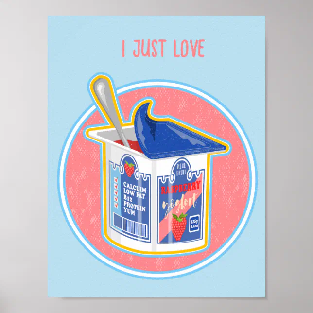 Stawberry yogurt poster | Zazzle
