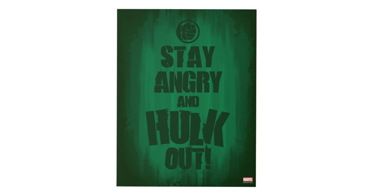 Stay Angry And Hulk Out Panel Wall Art | Zazzle