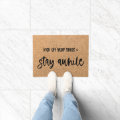 Stay Awhile Welcome Mat Doormat | Zazzle