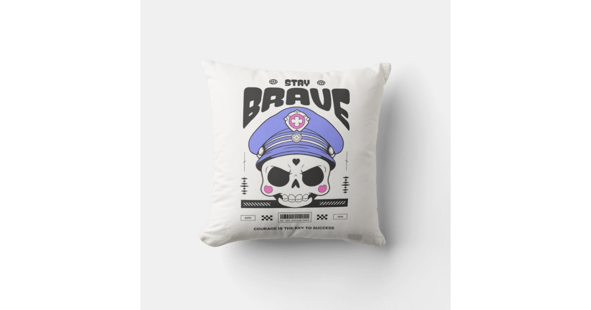 Stay Brave T-shirt Throw Pillow | Zazzle