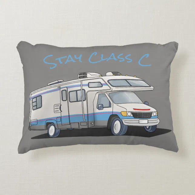 Stay Class C Motorhome Throw Pillow | Zazzle