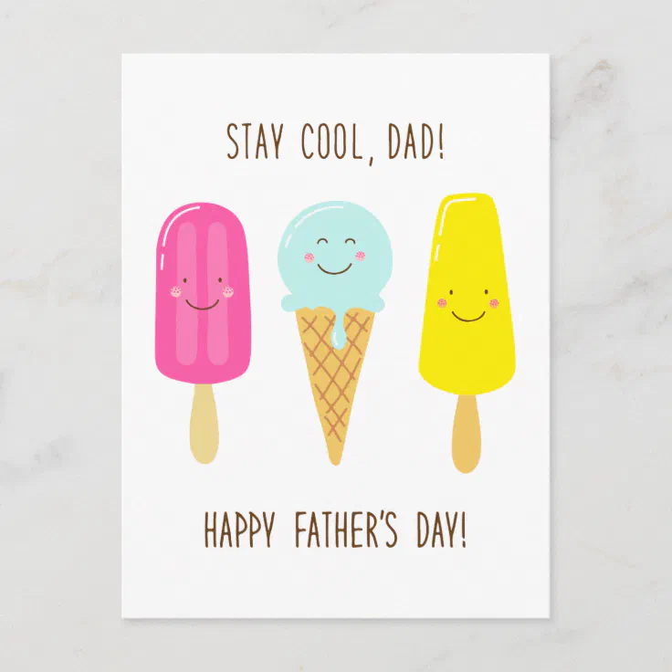 Stay Cool, Dad! Happy Father's Day! Postcard | Zazzle