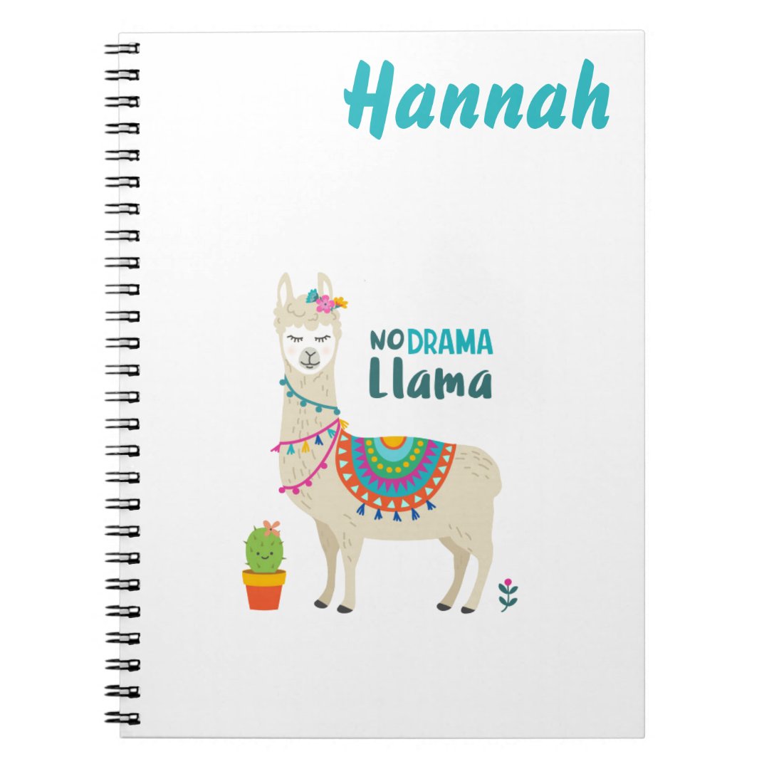 Stay Cool Llama Personnalised Notebook | Zazzle
