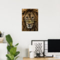 Stay Focused, Lion, new year's resolution Poster | Zazzle