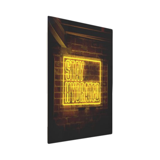 Stay Hydrated Neon Yellow Sign | Zazzle