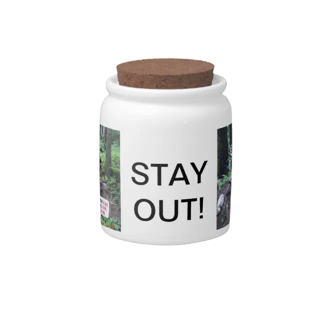 Stay Out Monkey Candy/Cookie Jar | Zazzle