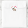STAY SAFE CARTOON BULLDOG WITH FACE MASK STICKER | Zazzle
