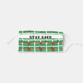 Stay Safe DOMINICA FLAG Customizable Adult Cloth Face Mask | Zazzle