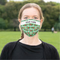 Stay Safe DOMINICA FLAG Customizable Adult Cloth Face Mask | Zazzle