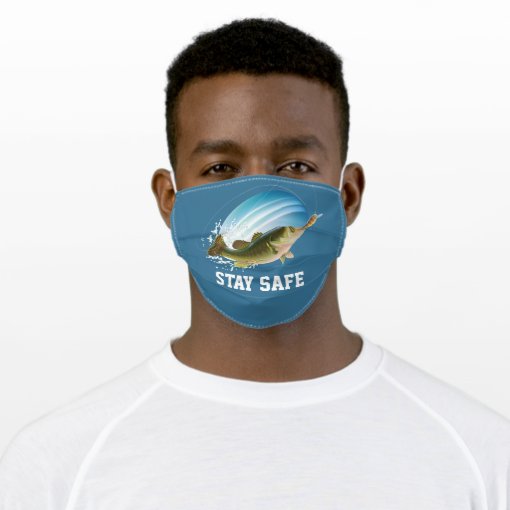 Stay Safe Fishing Face Mask | Zazzle