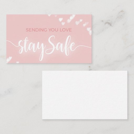 Stay Safe! Perfect to pop with a gift Place Card | Zazzle