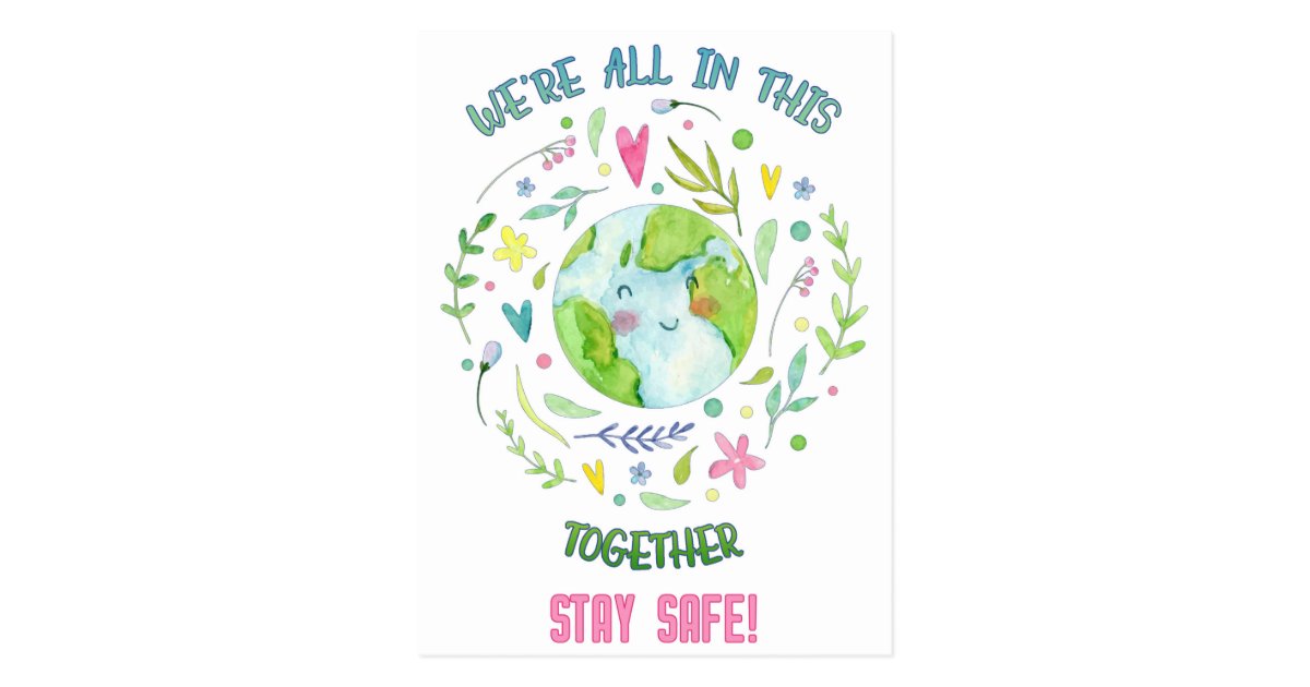 Stay Safe! Postcard | Zazzle.com