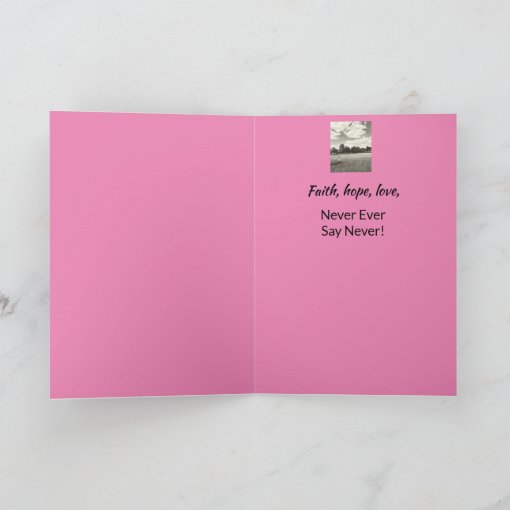 Stay Strong Cancer Thinking Pink Greeting Card | Zazzle