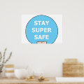 STAY SUPER SAFE (headshot) 28 x 20" Value Poster | Zazzle