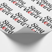 Stay Weird Distressed Text Wrapping Paper | Zazzle
