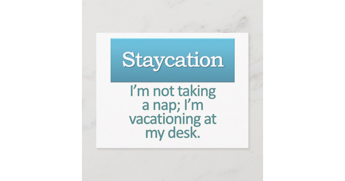 Staycation postcard | Zazzle