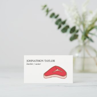 Steak Butcher Business Card | Zazzle