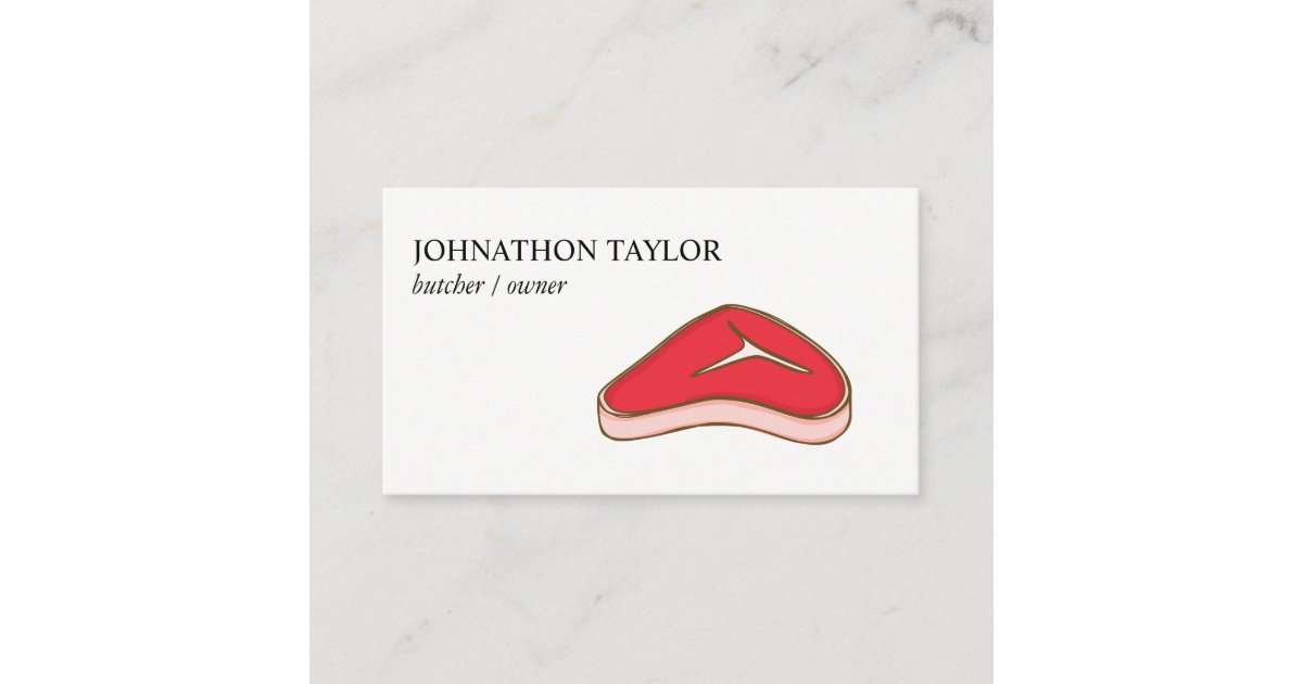 Steak Butcher Business Card | Zazzle