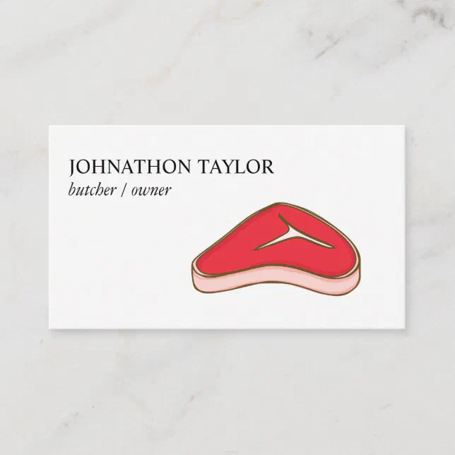 Steak Butcher Business Card | Zazzle
