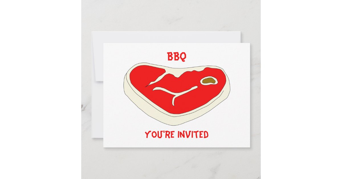 Steak Invitation Template | Zazzle