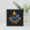 Steak It Easy BBQ Barbecue Grill Grilling Chef Gif Invitation | Zazzle