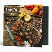Steak Lovers Recipe Organizer 3 Ring Binder | Zazzle