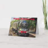 Steam Engine Birthday Card for Dad | Zazzle