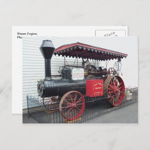 Steam Engine Postcard | Zazzle