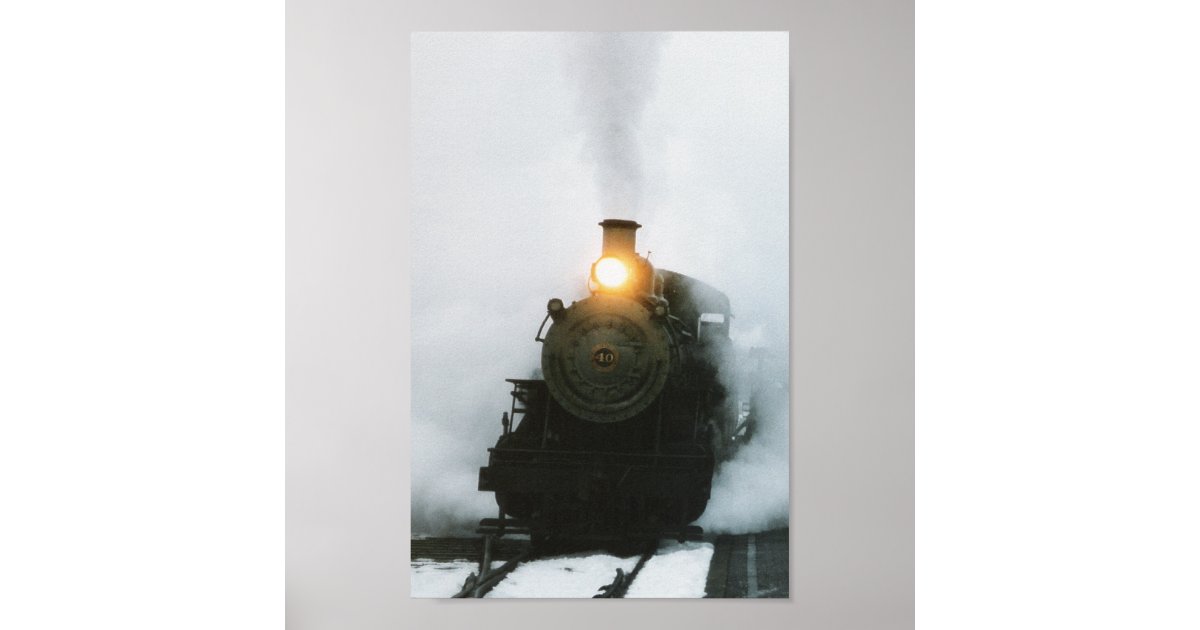 Steam engine poster | Zazzle
