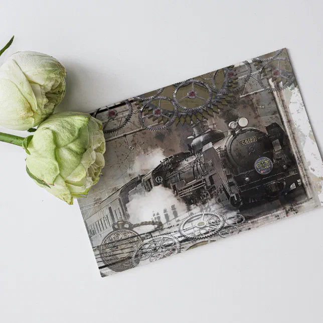 Steam Engine Steampunk Wedding Invitation | Zazzle