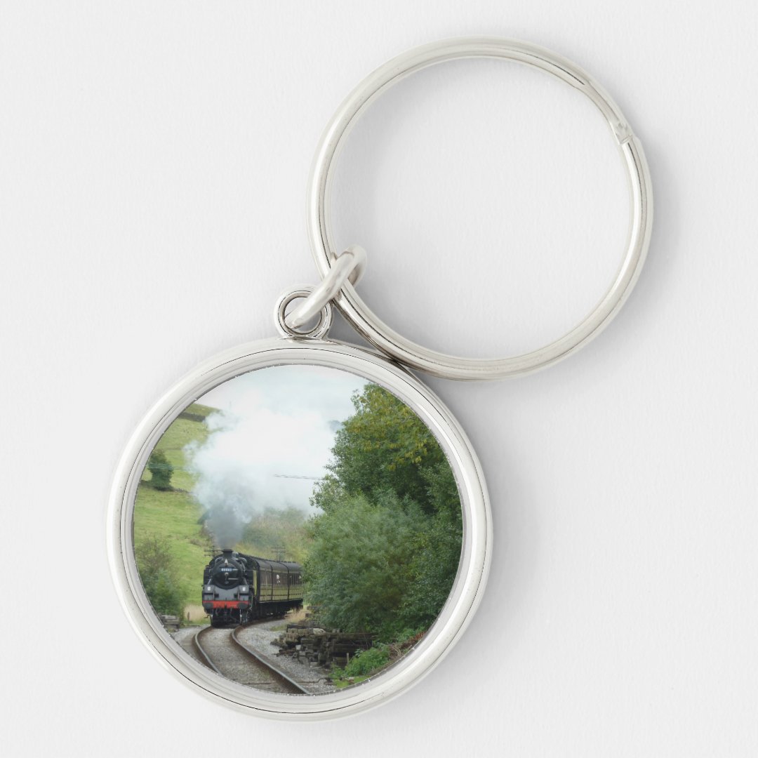 Steam Engine Train Keychain Keyring | Zazzle