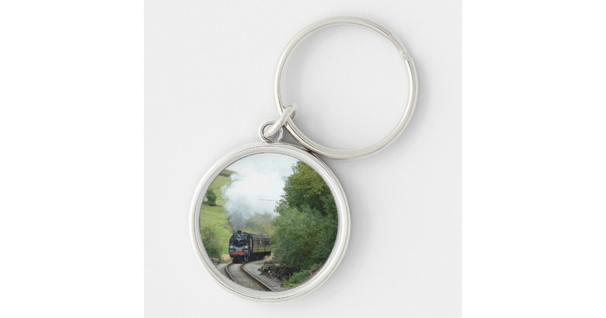 Steam Engine Train Keychain Keyring | Zazzle