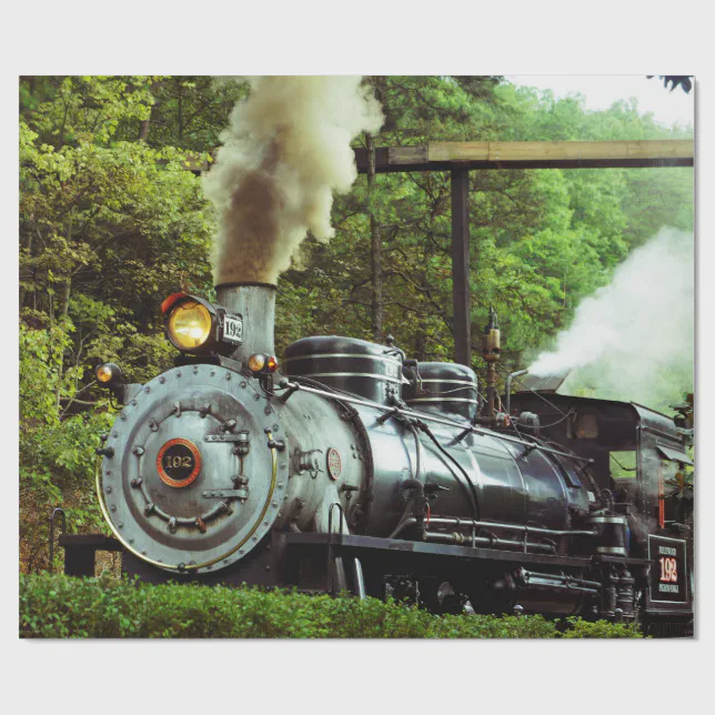 Steam Engine Wrapping Paper | Zazzle