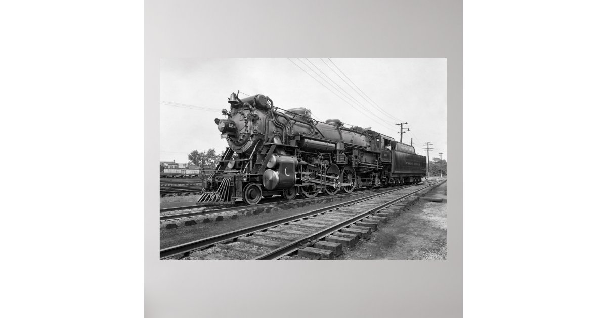 STEAM LOCOMOTIVE CRESCENT LIMITED c. 1927 Poster | Zazzle