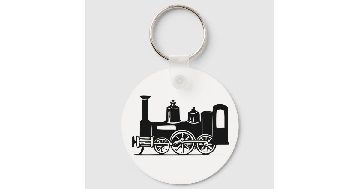 Steam Locomotive Keychain | Zazzle