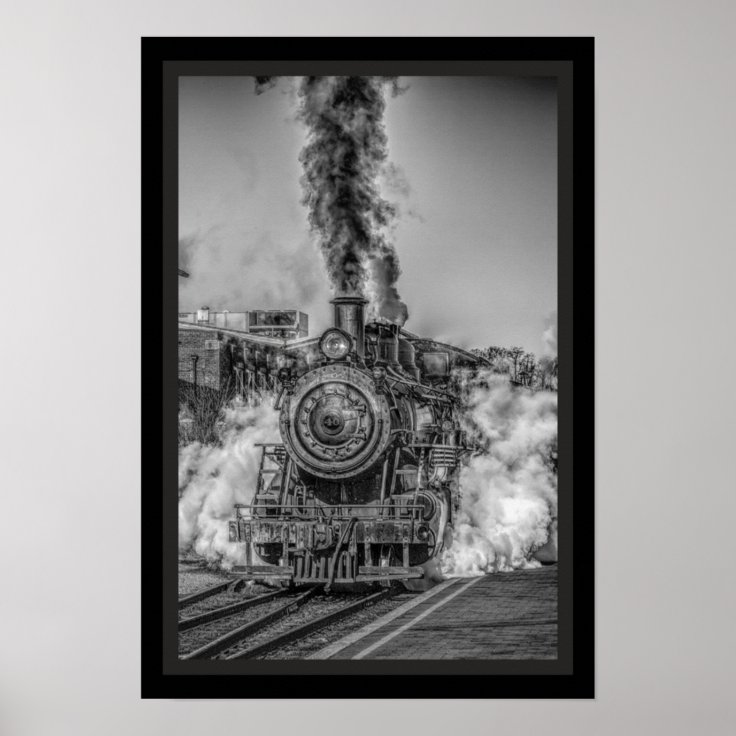 Steam Locomotive Poster | Zazzle